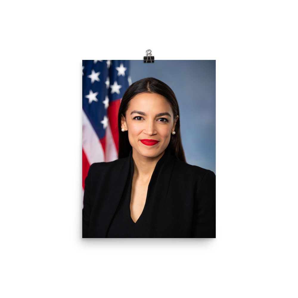 Rep Alexandria Ocasio Cortez AOC Official Portrait Print | Etsy