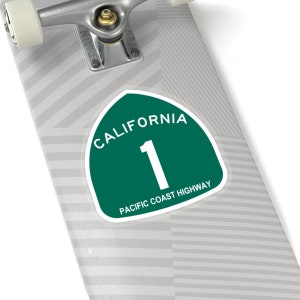 California 1 Pacific Coast Highway Sign Sticker - Etsy