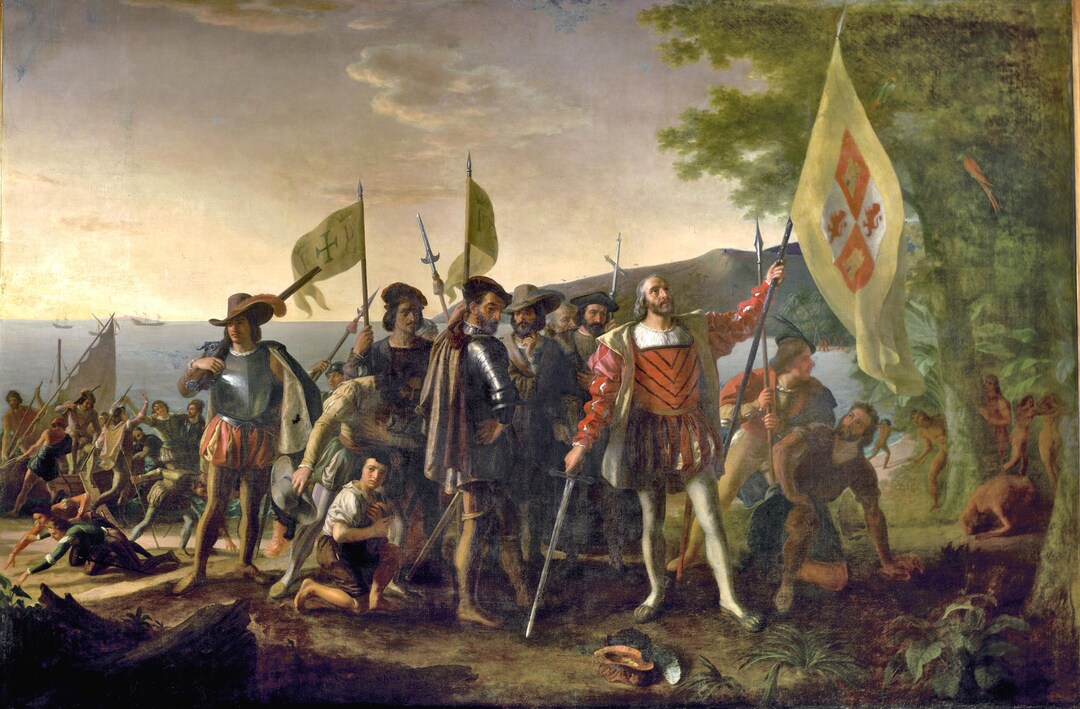 Landing of Columbus - 1492 Print Poster - Etsy