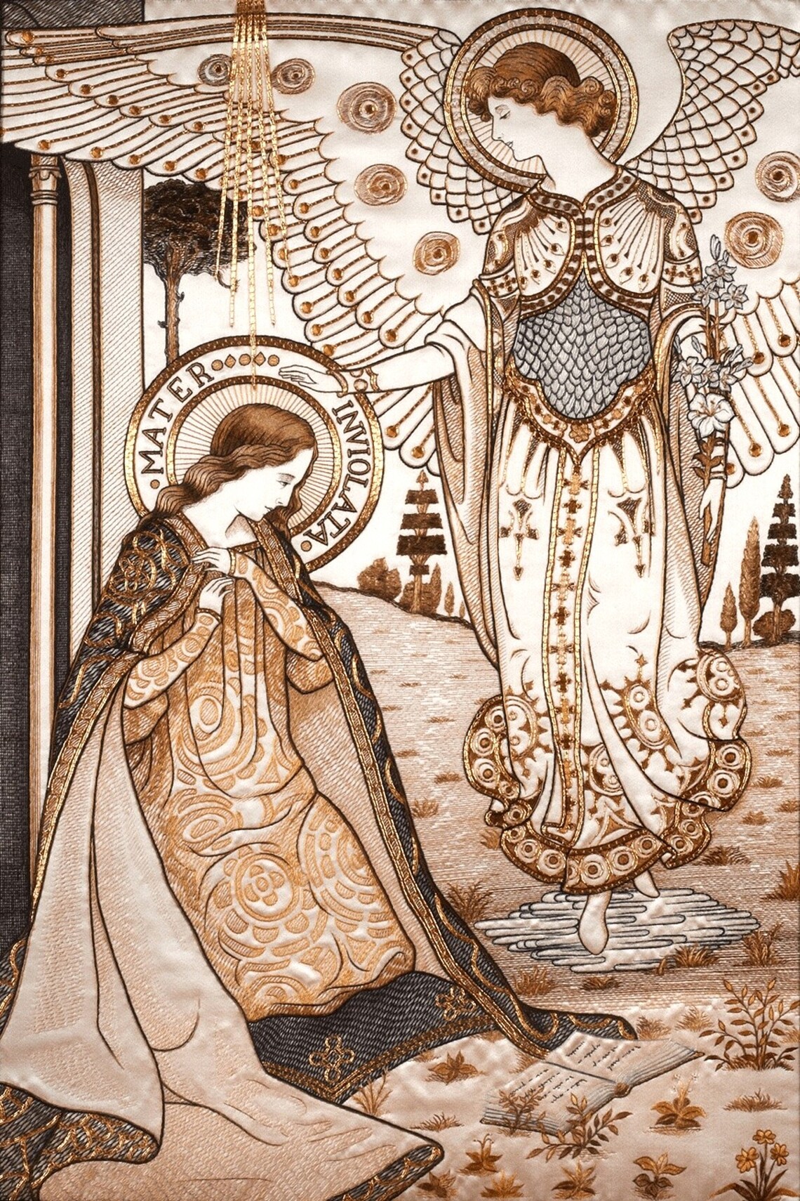 The Annunciation Mater Inviolata Embroideries Print Poster - Etsy
