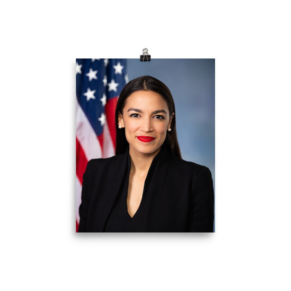 Rep Alexandria Ocasio Cortez AOC Official Portrait Print | Etsy