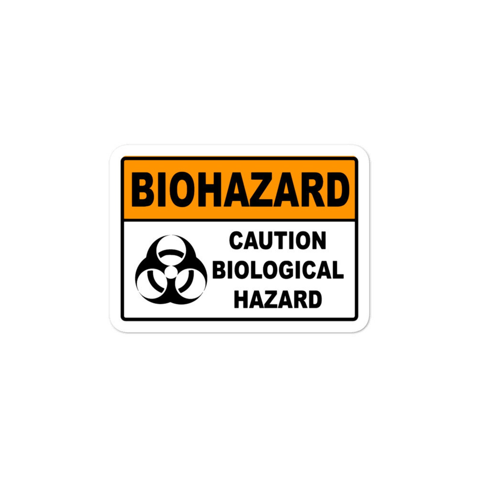 Biohazard Caution Biological Hazard Safety Sign Sticker - Etsy