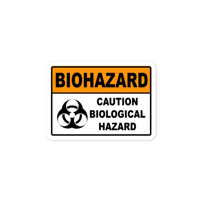 Biohazard Caution Biological Hazard Safety Sign Sticker - Etsy