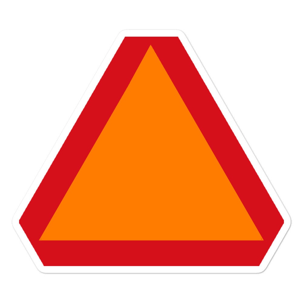 Slow Moving Vehicle Sign Sticker - Etsy