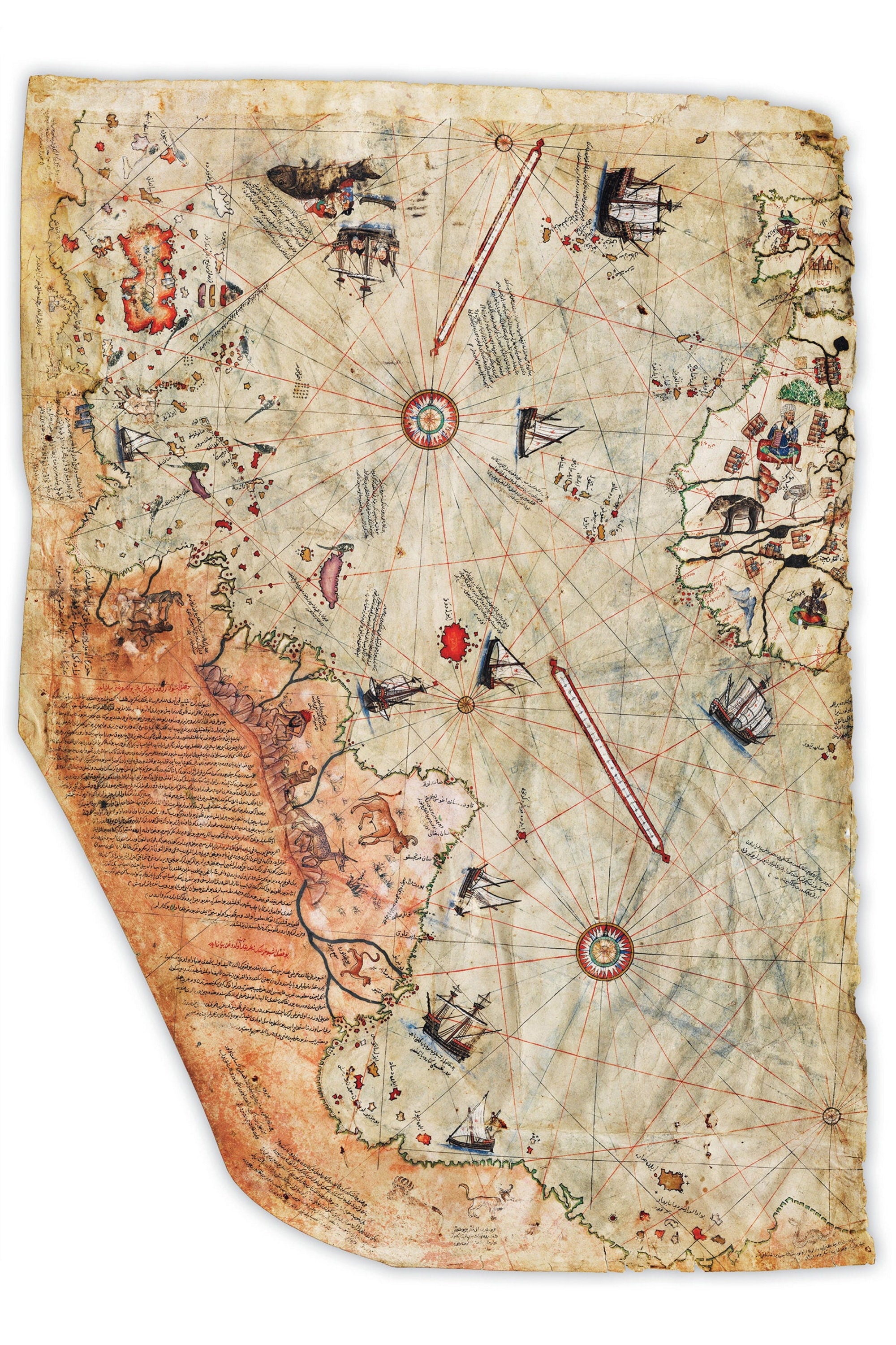 Osmanische Empire Karte von Piri Reis 1513 Print Poster | Etsy