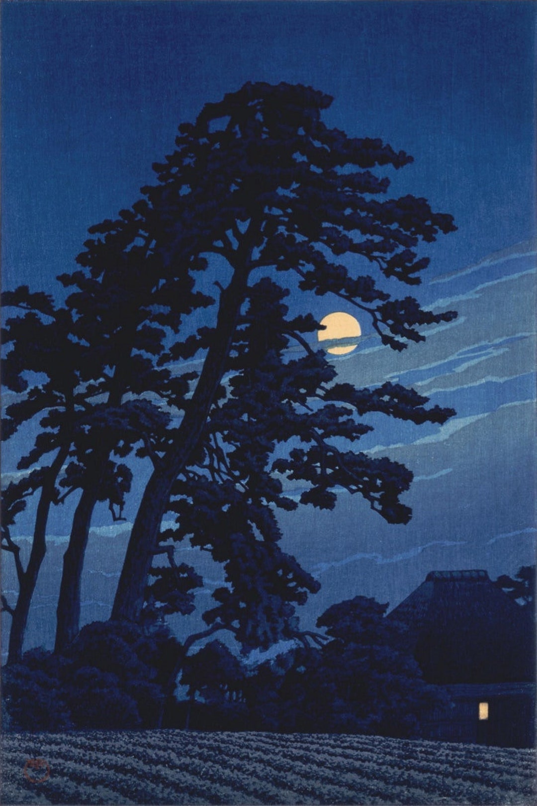Full Moon in Magome by Kawase Hasui - Etsy