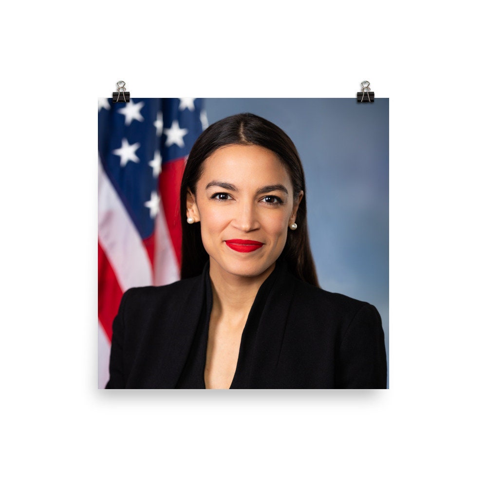 Rep Alexandria Ocasio Cortez AOC Official Portrait Print - Etsy