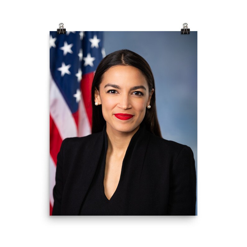 Rep Alexandria Ocasio Cortez AOC Official Portrait Print - Etsy