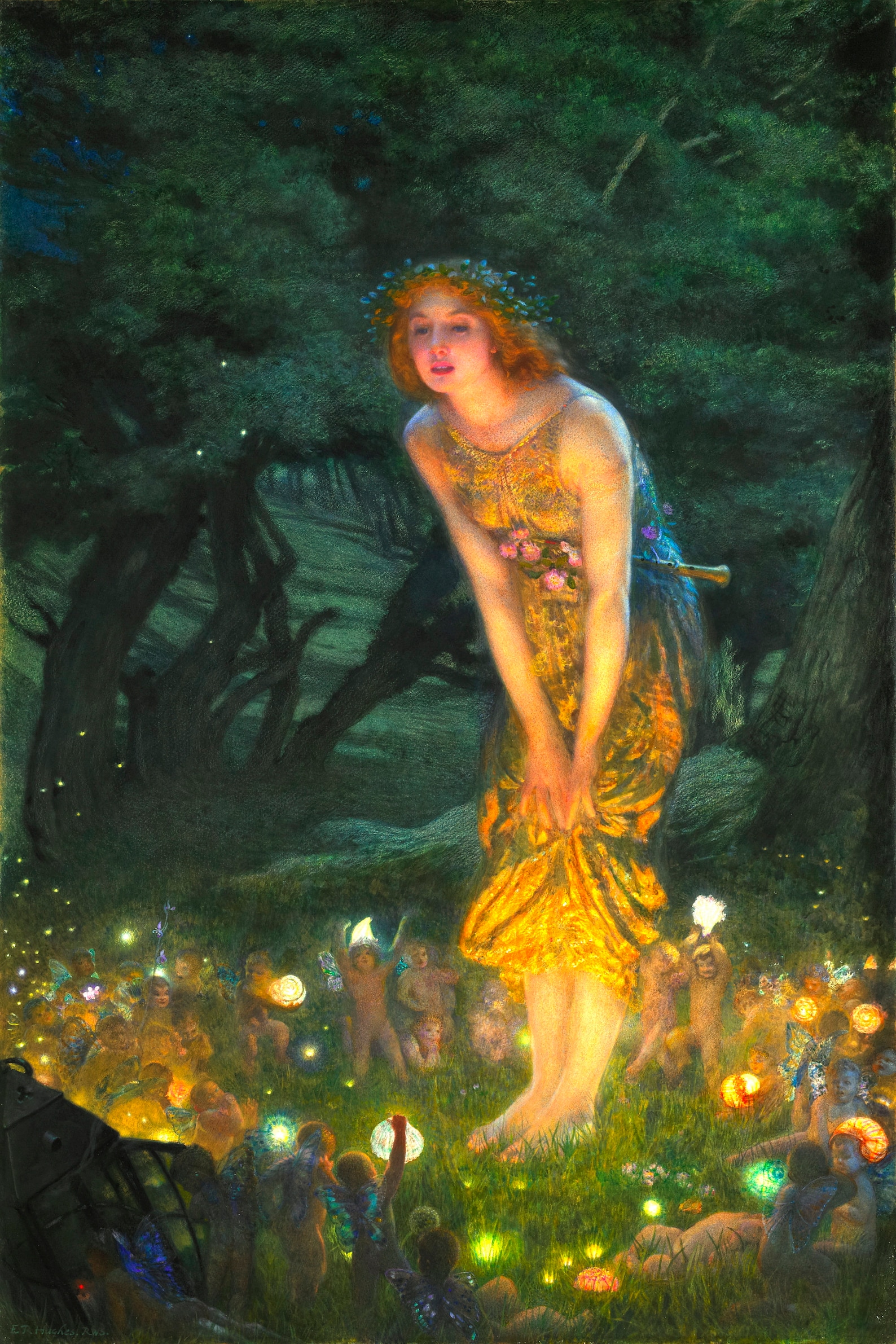 Midsummer Eve Edward Robert Hughes 1908 Print Poster | Etsy