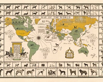 1935 World Map - Etsy