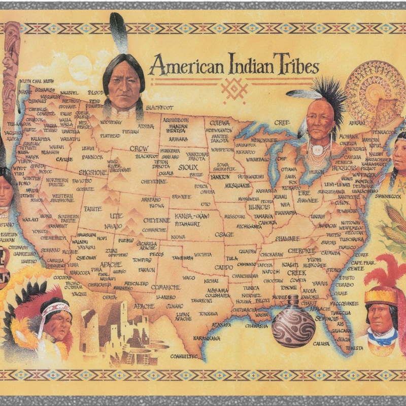 Native American Map - Etsy