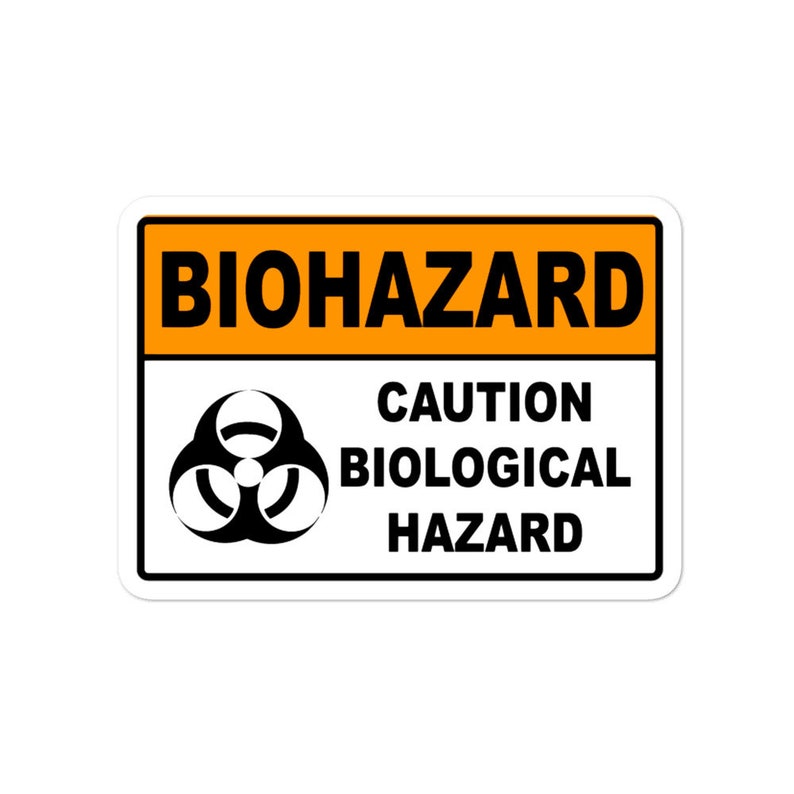 Biohazard Caution Biological Hazard Safety Sign Sticker - Etsy