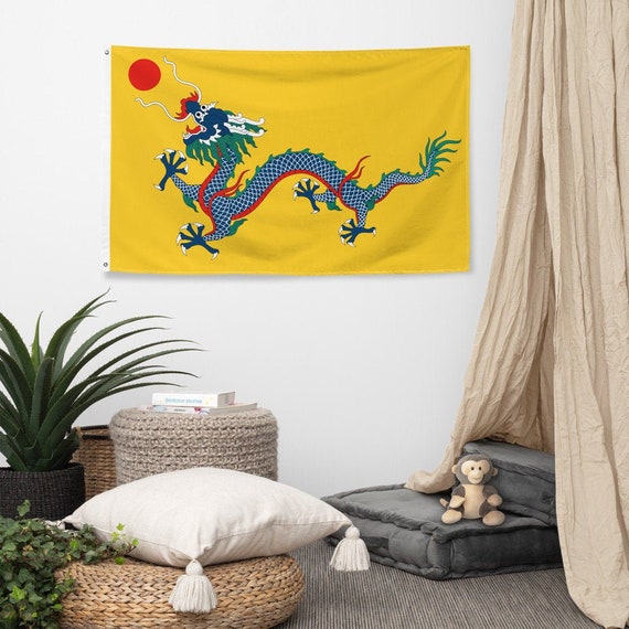Imperial China National Dragon Flag - Etsy