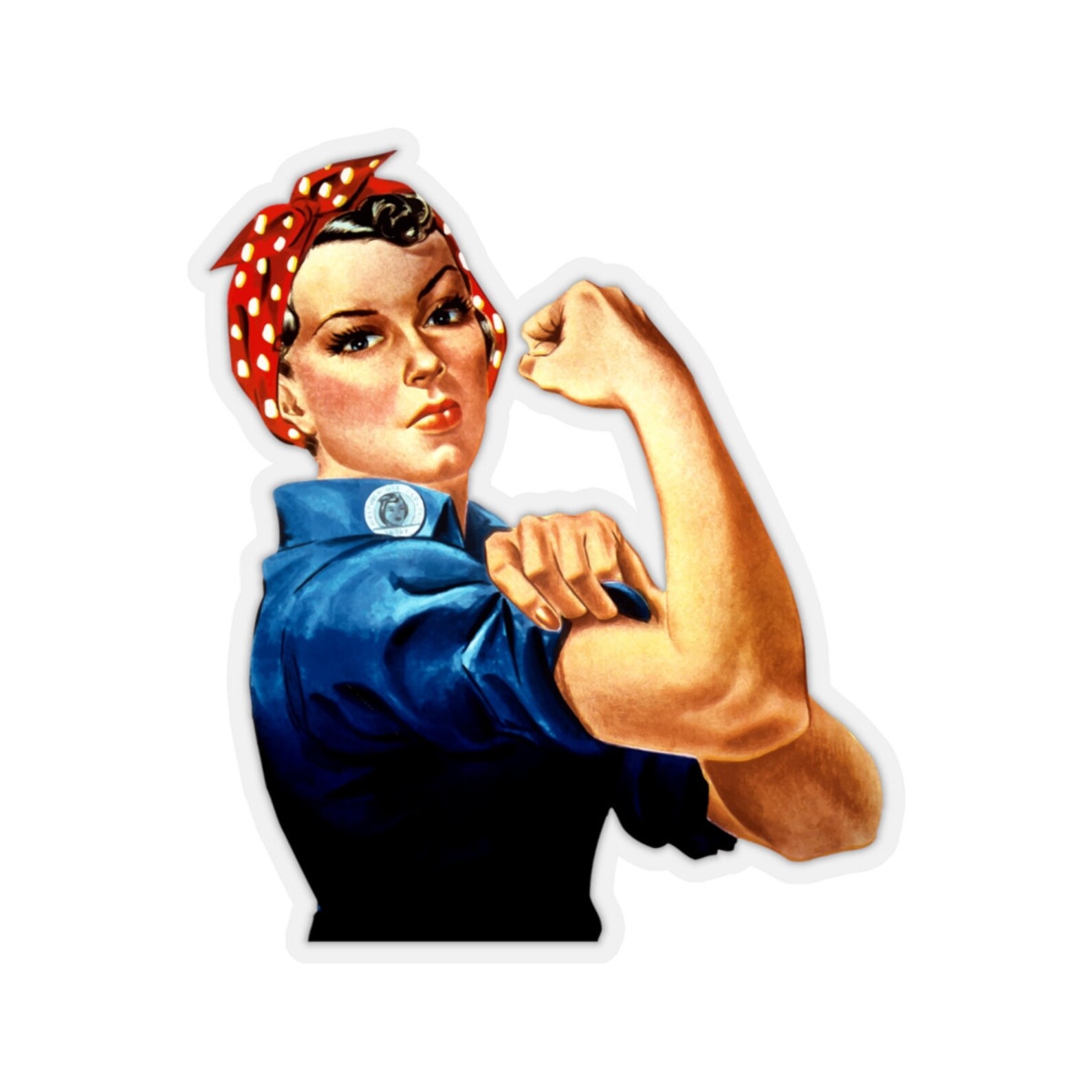 Rosie the Riveter Transparent Sticker - Etsy