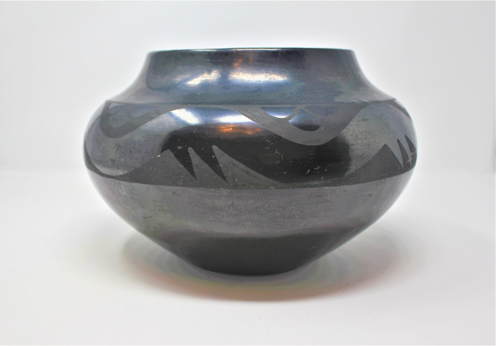 Truly Magnificent Large Signed Maria Martinez Black Pot From the 1920s ...