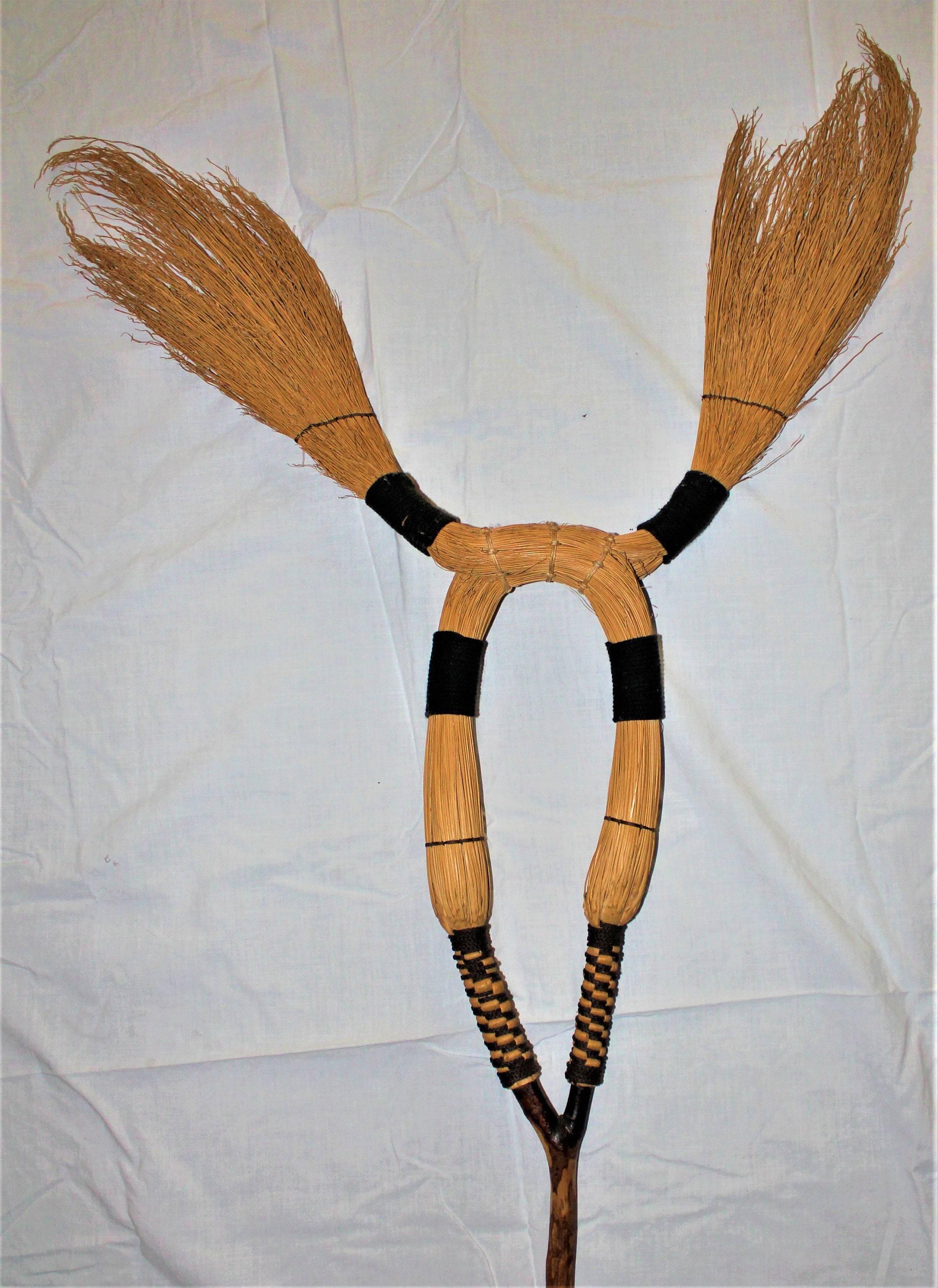 Two Vintage Broom Art Pieces Including Friendswood Broom by Ralph Gates ...