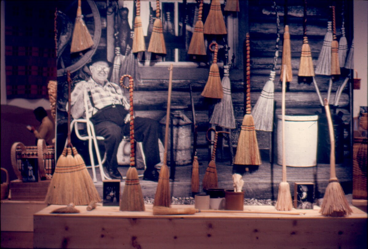 Two Vintage Broom Art Pieces Including Friendswood Broom by Ralph Gates ...