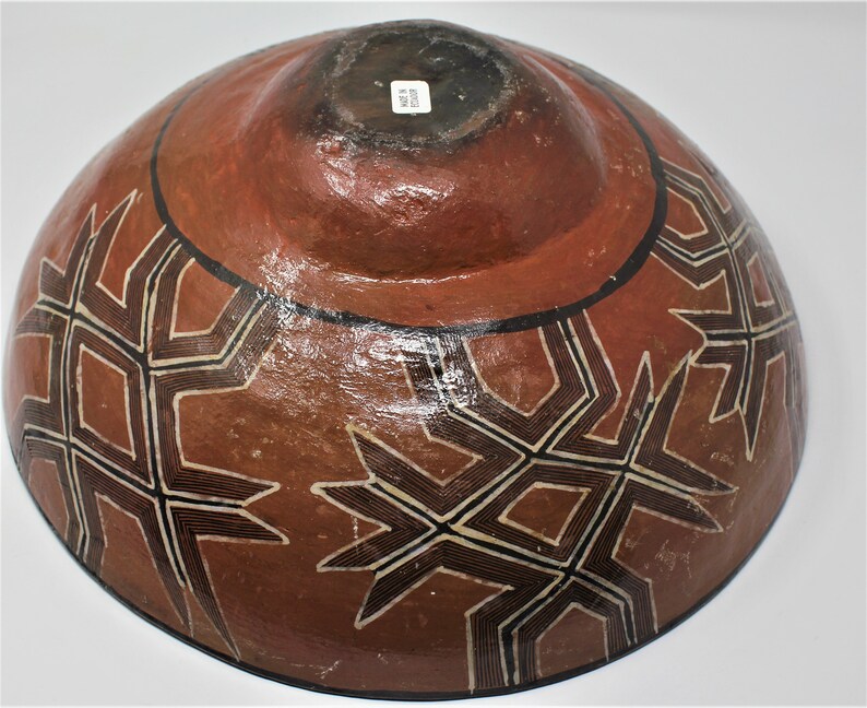 An Outstandig Very Large Vintage Quichua Ecuadorian Poly Chrome Bowl - Etsy