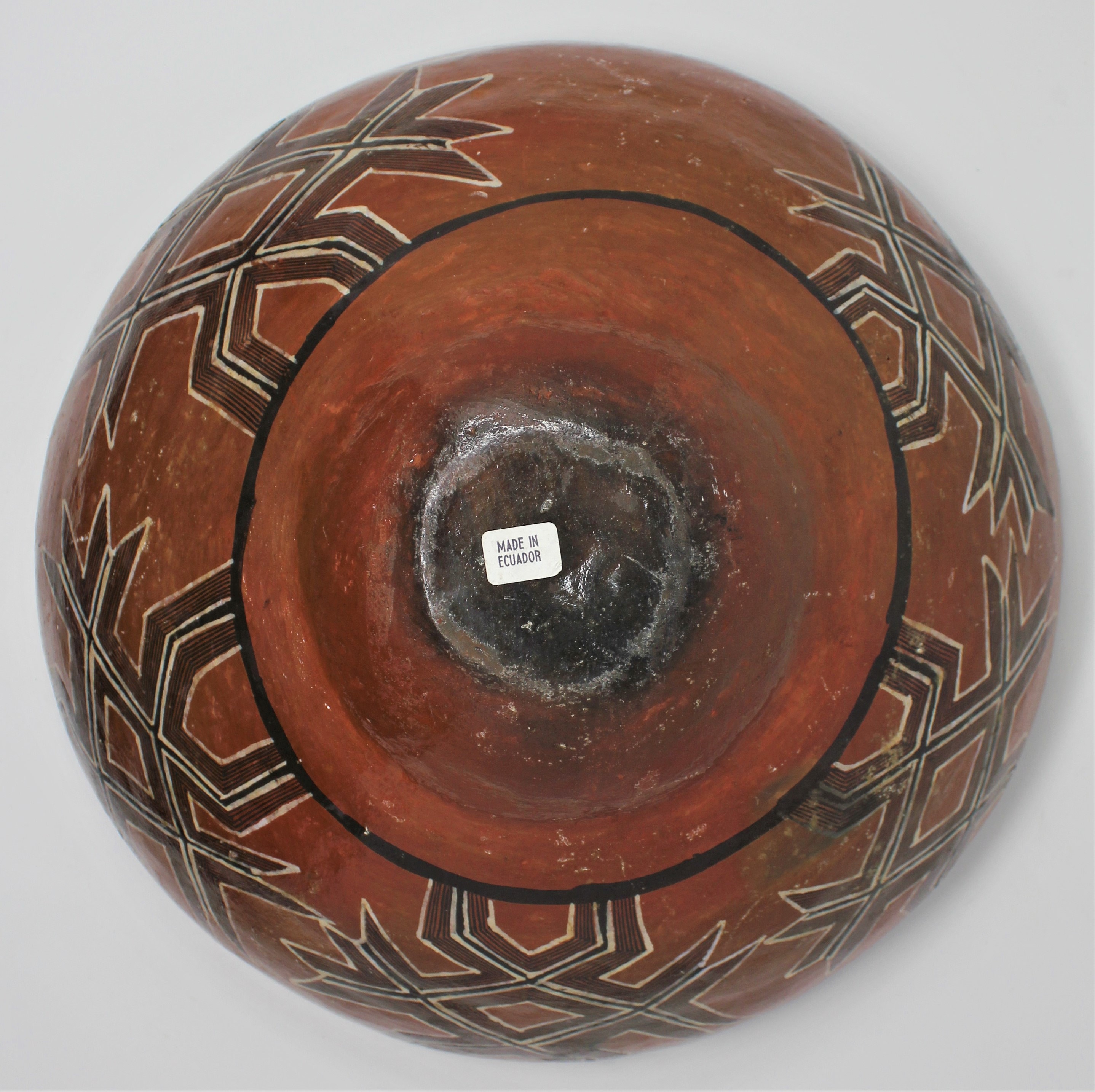 An Outstandig Very Large Vintage Quichua Ecuadorian Poly Chrome Bowl - Etsy