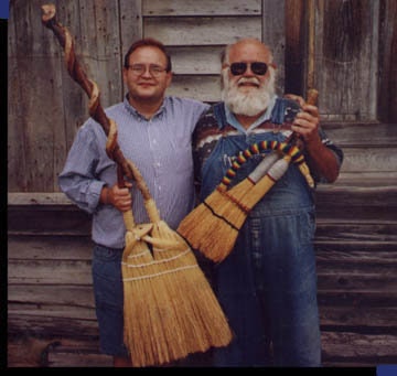 Two Vintage Broom Art Pieces Including Friendswood Broom by Ralph Gates ...