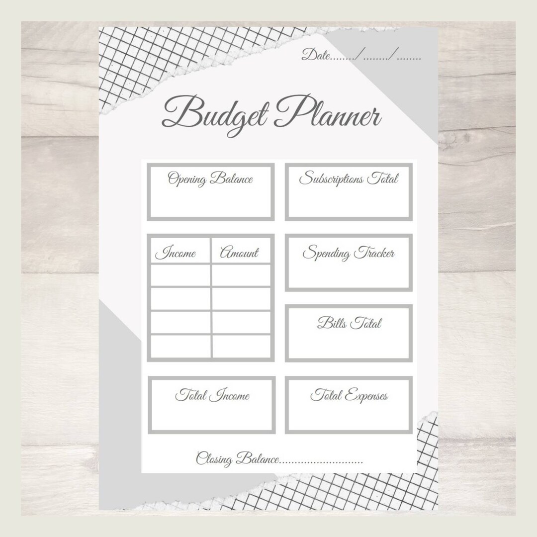 BUDGET PLANNING JOURNAL • Printable Budget Planner 4 Pages Digital ...