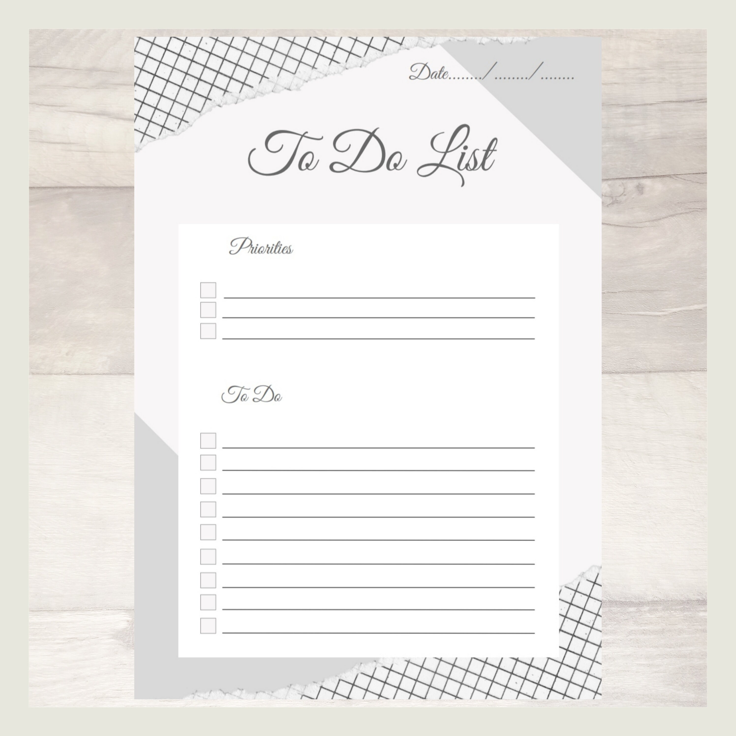 TO DO LIST Printable to Do List 3 Pages Digital Download Organise Your ...