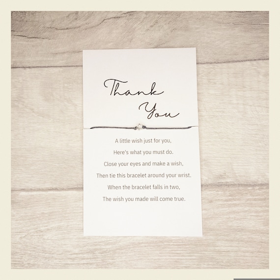 THANKYOU WISH BRACELET Thank You Bracelet Charm Bracelet - Etsy