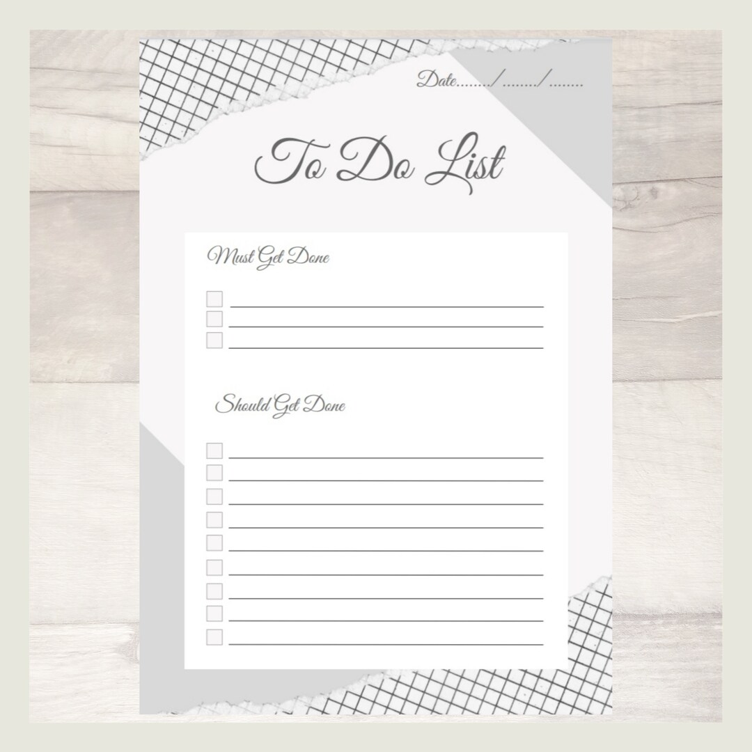 TO DO LIST • Printable to Do List 3 Pages Digital Download • Organise ...