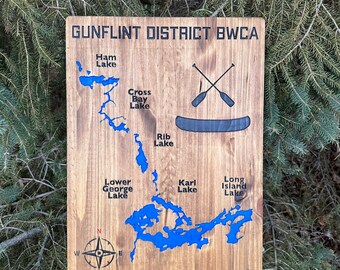 Boundary Waters Hand Drawn Map - Etsy