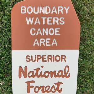 Boundary Waters Canoe Area BWCA Superior National Forest Replica Sign ...