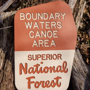 Boundary Waters Canoe Area BWCA Superior National Forest Replica Sign ...