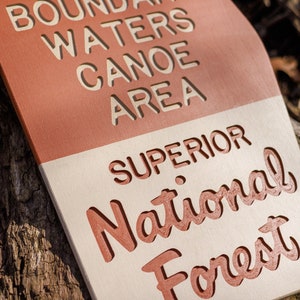 Boundary Waters Canoe Area BWCA Superior National Forest Replica Sign ...