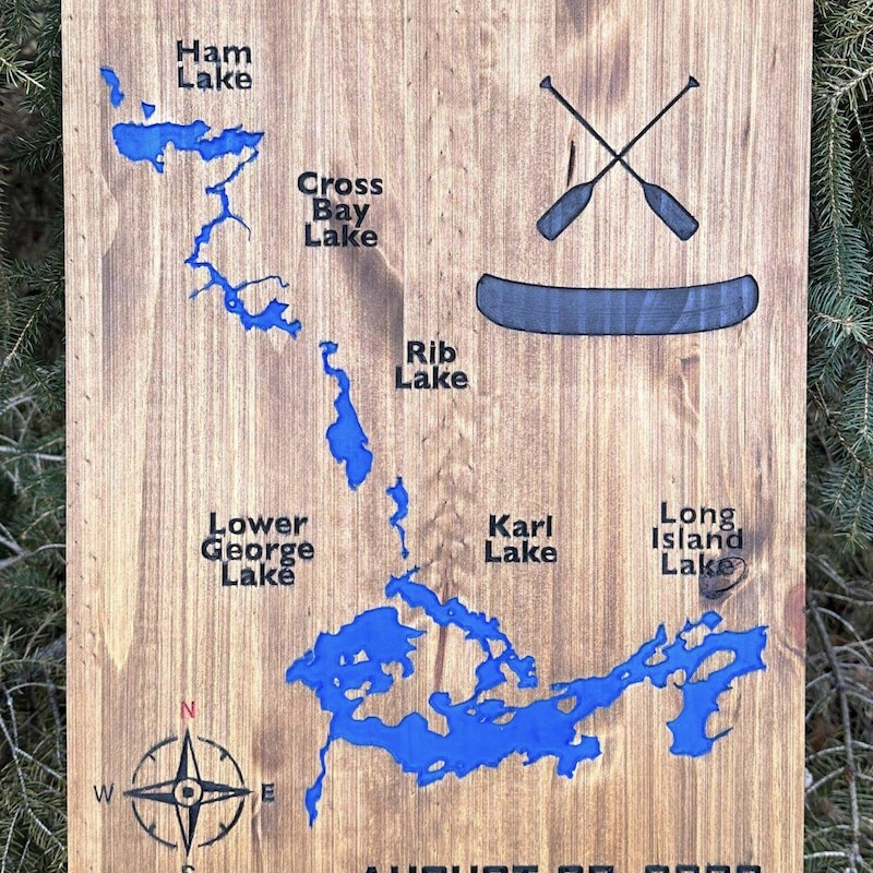 Boundary Waters Map - Etsy