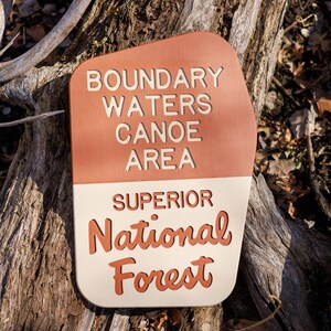 Boundary Waters Canoe Area BWCA Superior National Forest Replica Sign ...