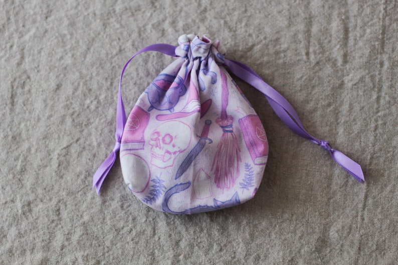 Extra Small Cute Witch Cat Skull Broom Witch's Hat Pendulum Bag ...