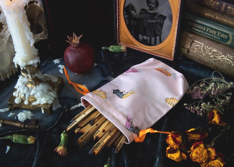 Small Cuttlefish Friends Mini Tarot Deck Bag Oracle Bag Rune Bag Dice ...