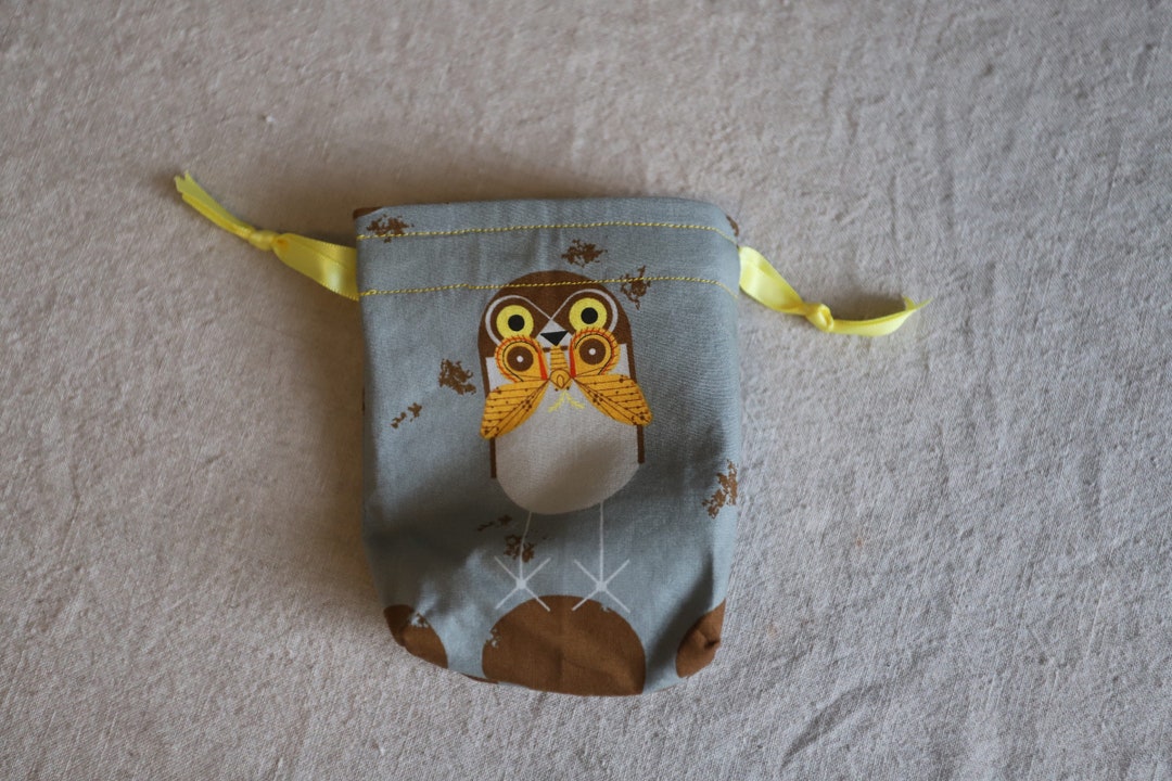 Extra Small Burrowing Owls Pendulum Bag Drawstring Sachet Crystal Pouch ...