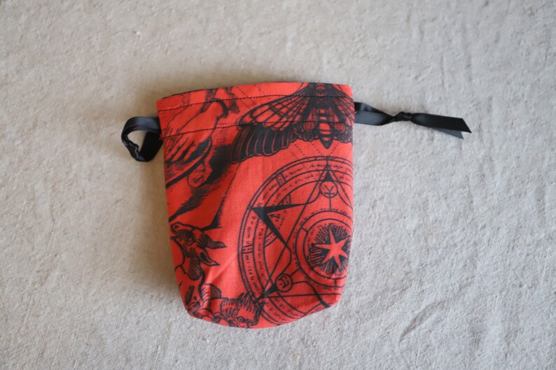 Extra Small Witch Occult Alchemical Pendulum Bag Drawstring Sachet ...