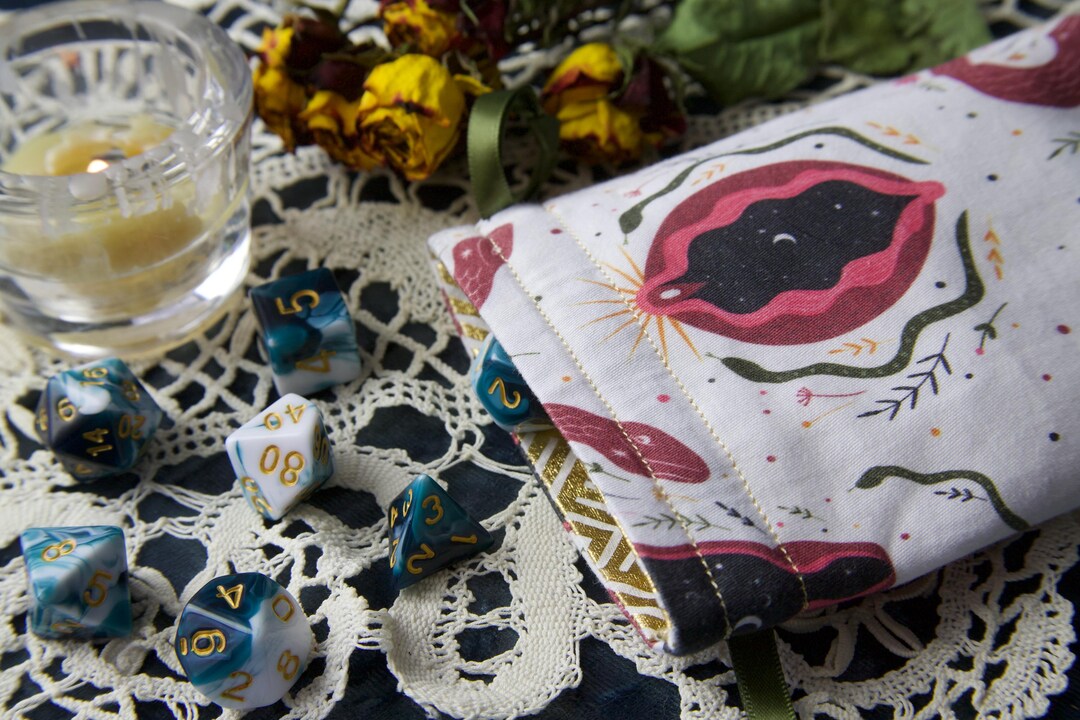 Small Pythia Mysteries Mini Tarot Deck Bag Oracle Bag Rune Bag Dice Pouch Fully Lined Handmade ...