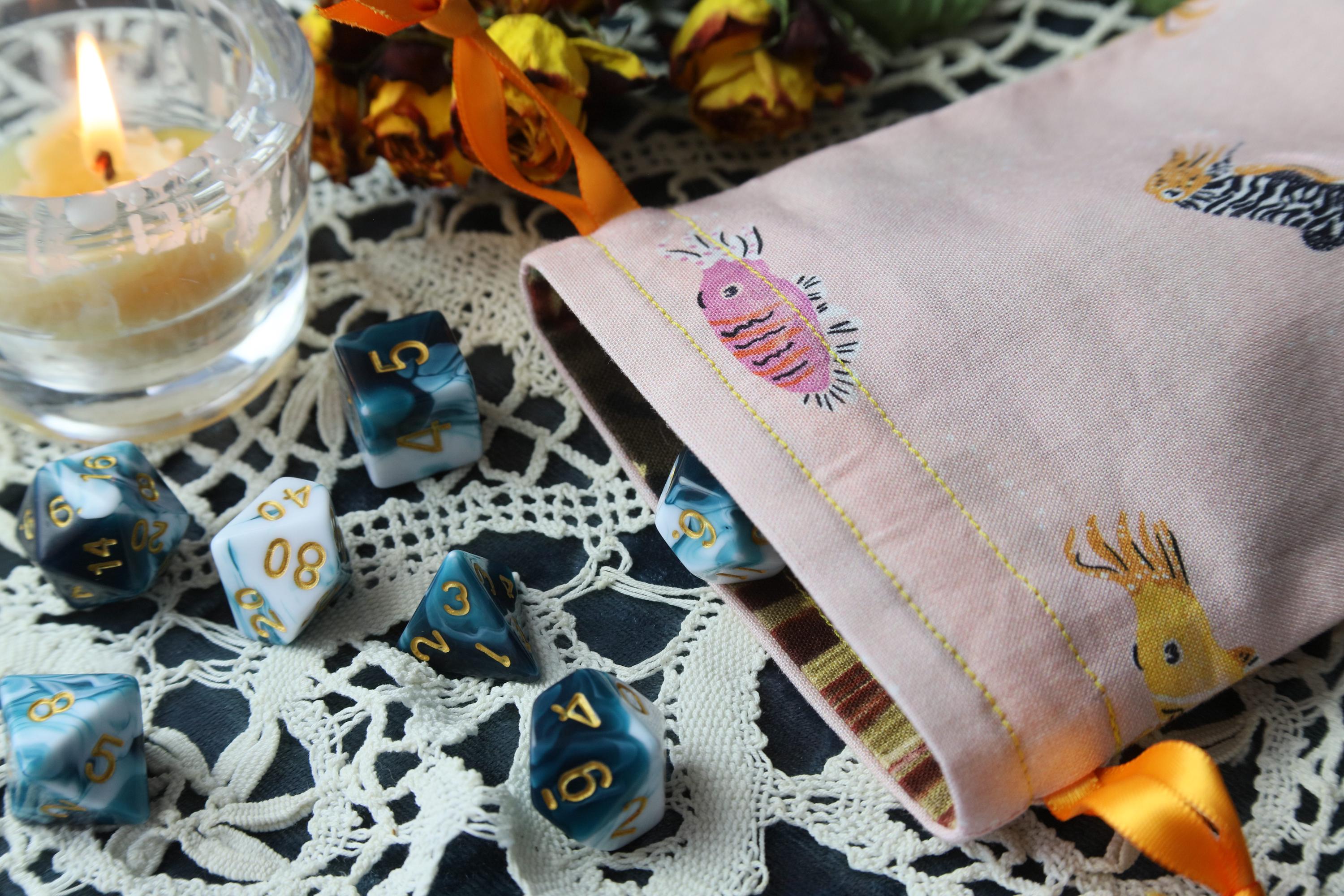 Small Cuttlefish Friends Mini Tarot Deck Bag Oracle Bag Rune Bag Dice ...