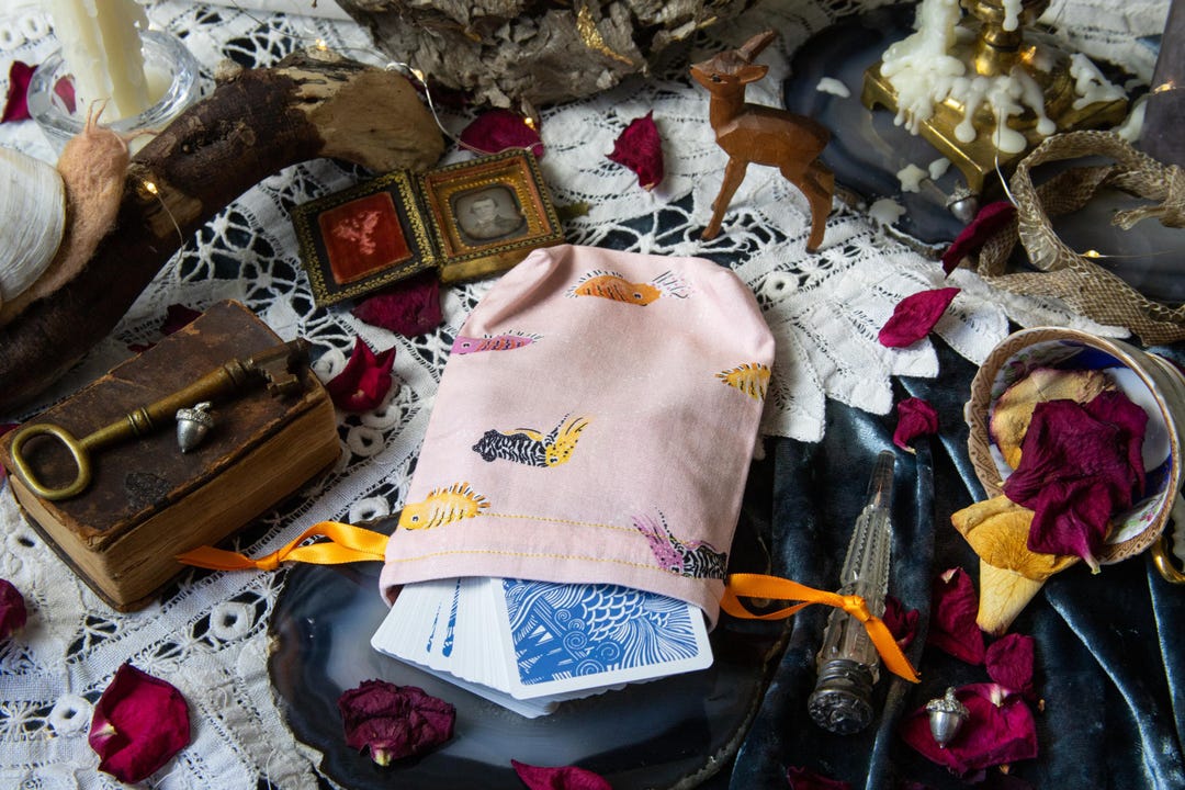 Small Cuttlefish Friends Mini Tarot Deck Bag Oracle Bag Rune Bag Dice ...