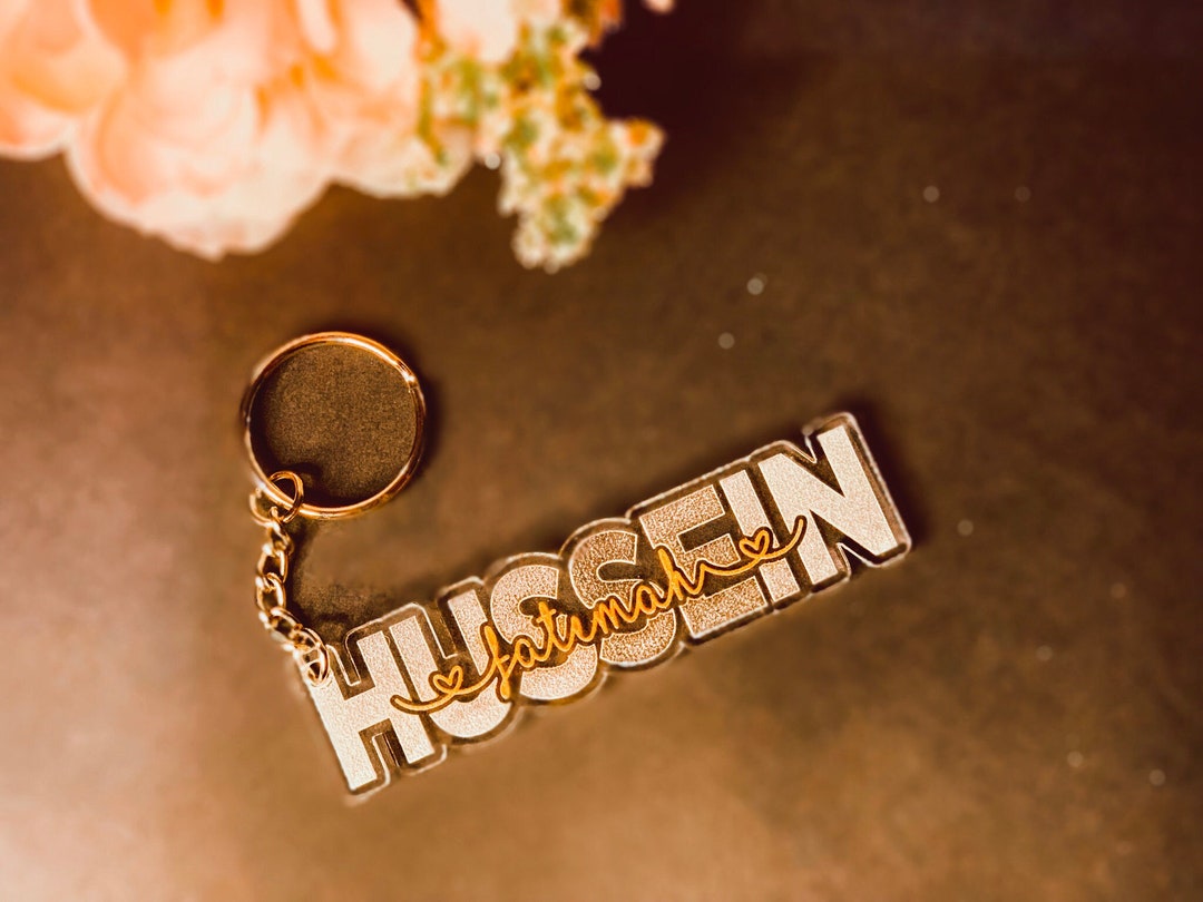 Couple Keychain, Customised Couple Keychain, Personalised Keychain ...