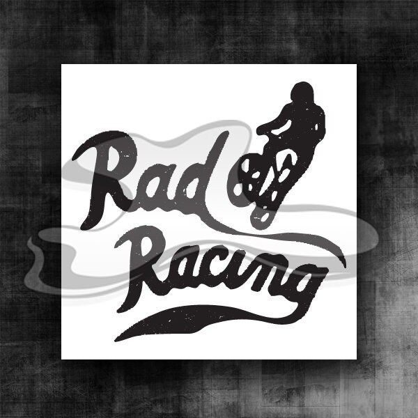 Distressed Rad Racing Vector SVG Artwork | Etsy