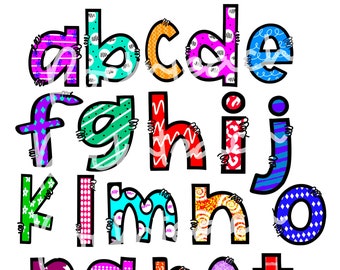 Alphabet Clipart, Colorful Alphabet Letter Clip Art, Upper and ...