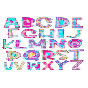 Colorful Bright Alphabet Clipart, Letter Clipart, Clipart Letters - Etsy