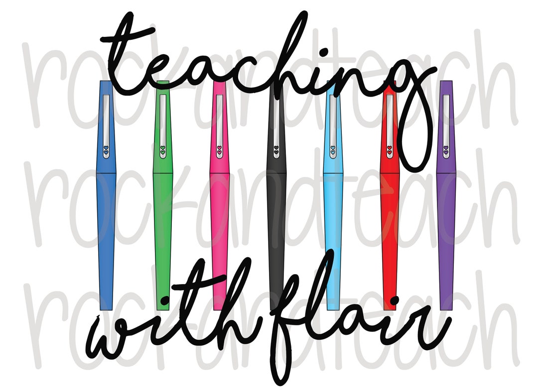 Teaching With Flair Digital Png File/sublimation Png/teacher File - Etsy