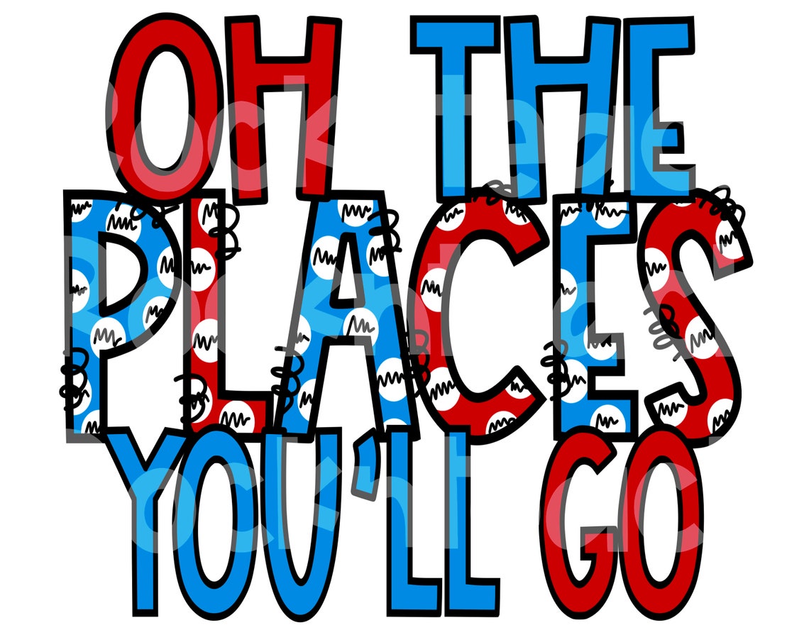 Teacher Reading File Read Across Png Oh the Places Png | Etsy