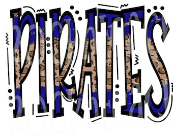 Pirates PNG Sublimation Design School Spirit Design Hand - Etsy
