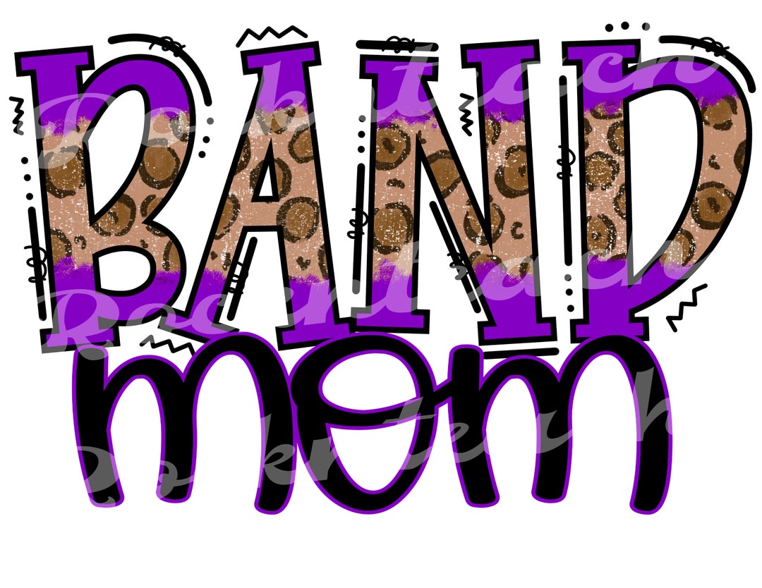 Band Mom Png, Band Mom Leopard Print Png, Band Mom Sublimation Download ...