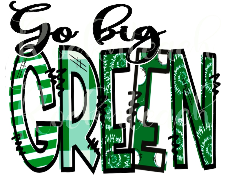 Go Big Green Png Green Football Png Football Download - Etsy